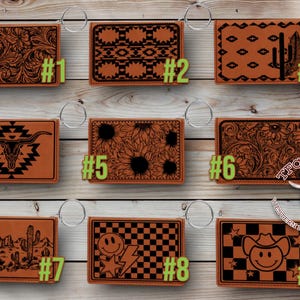 Western Keychain Wallet; Various Designs Available - Etsy