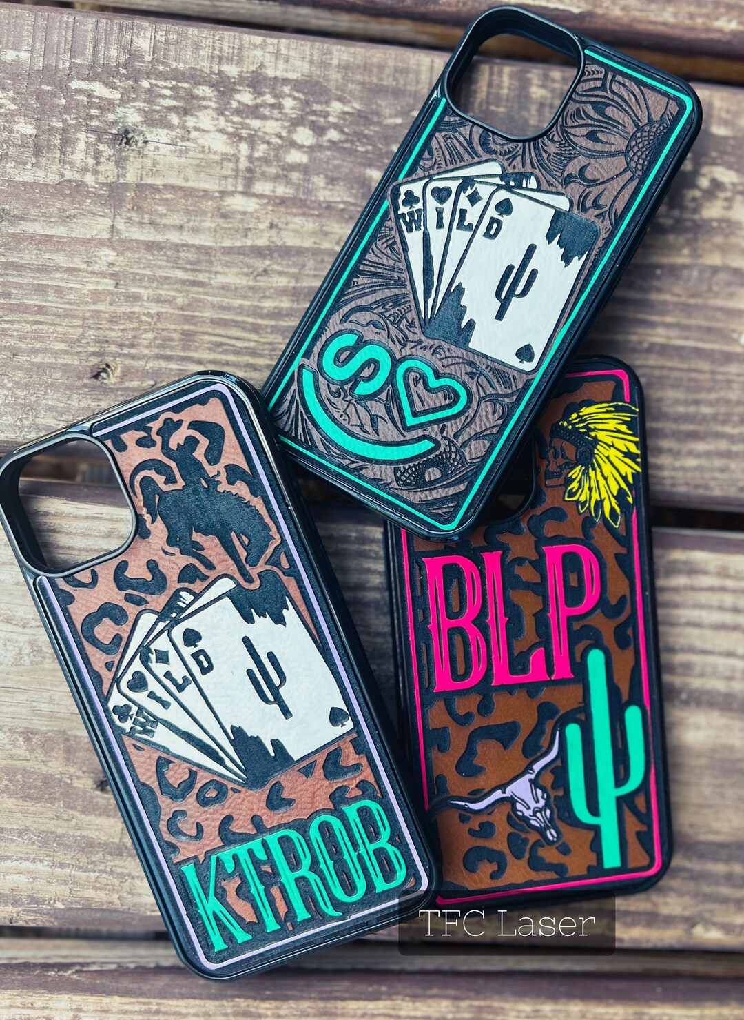 Western CUSTOM Painted Phone Case - Etsy