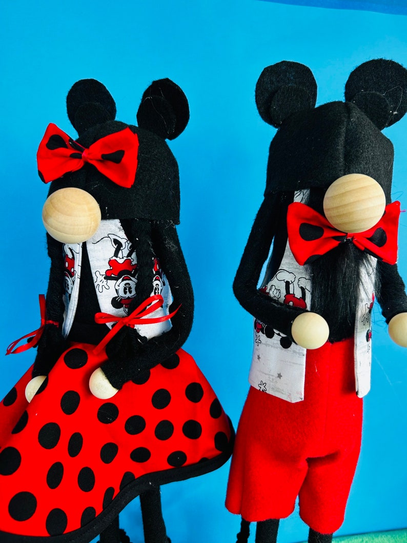 Mickey Mouse and Minnie Mouse Inspired Gnomes - Etsy