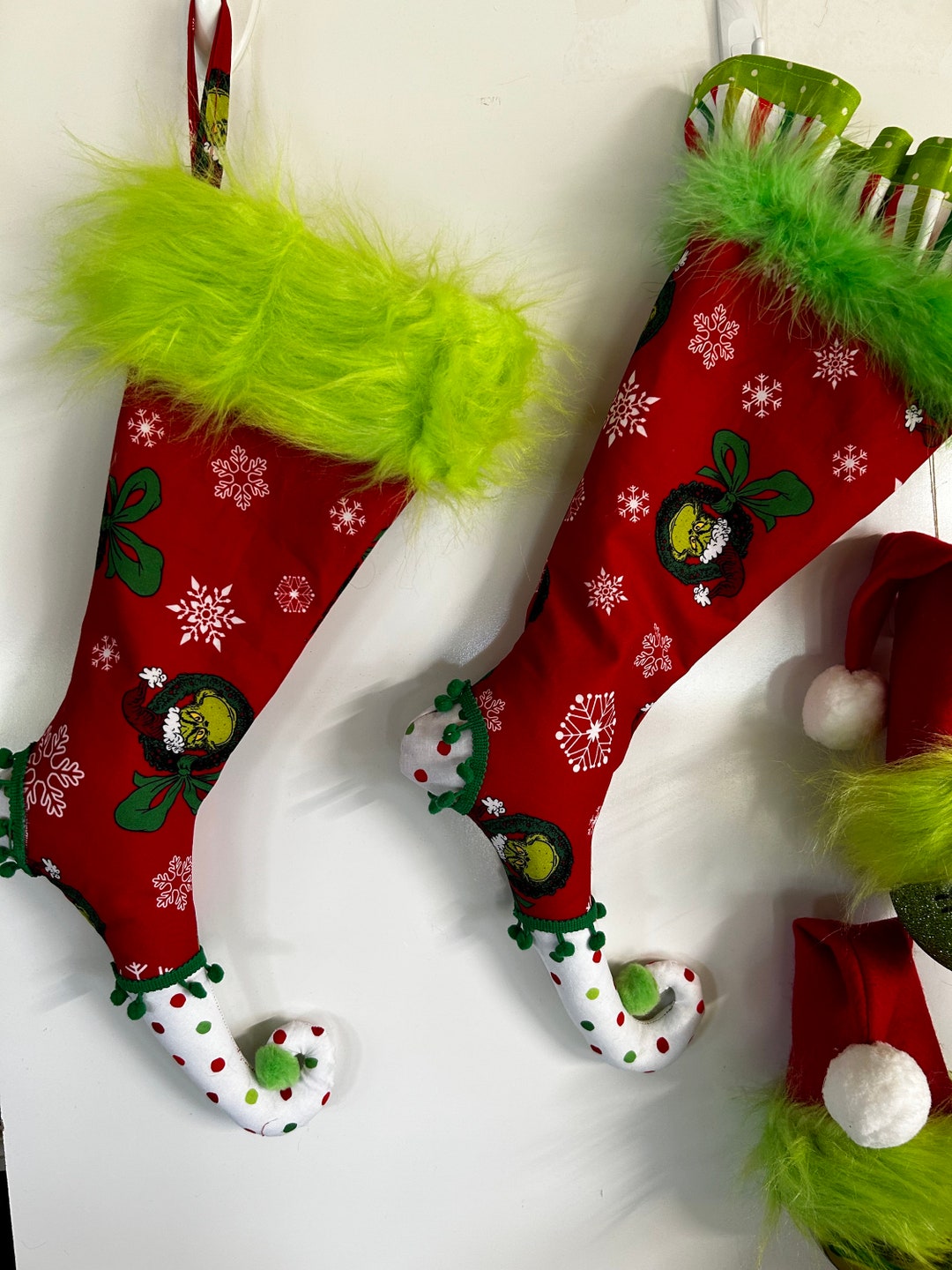 Grinch Christmas Stockings - Etsy