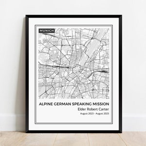 Custom LDS Mission Map Any City Two Styles Mission City Map LDS ...