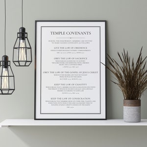 LDS Temple Covenants Print - Multiple Sizes - With and Without Border ...