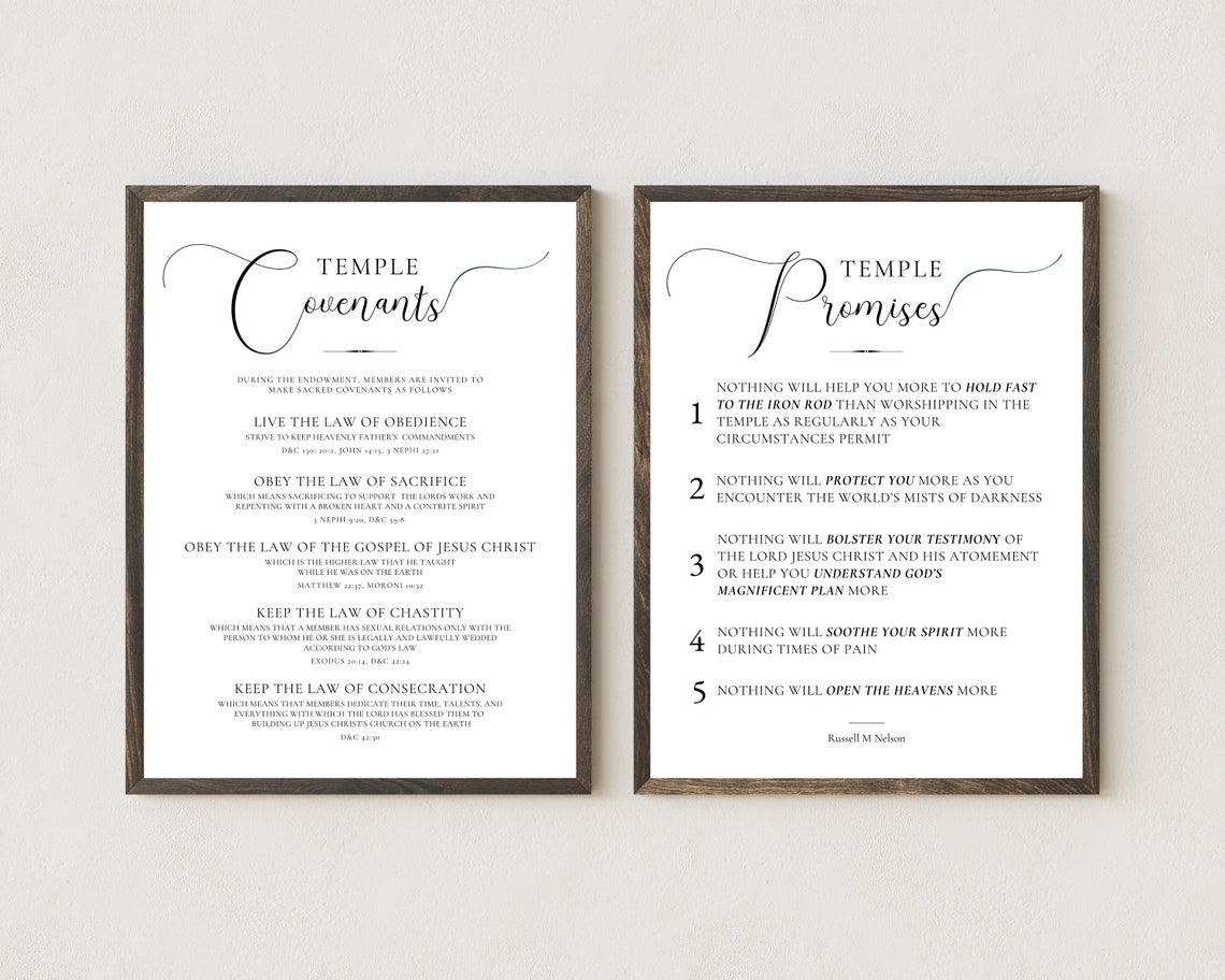 Temple Covenants, Temple Promises - General Conference - LDS Temple ...