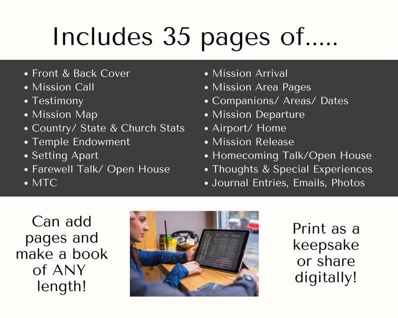 Mission Memories Book – Editable in CANVA – LDS Missionary Gift ...