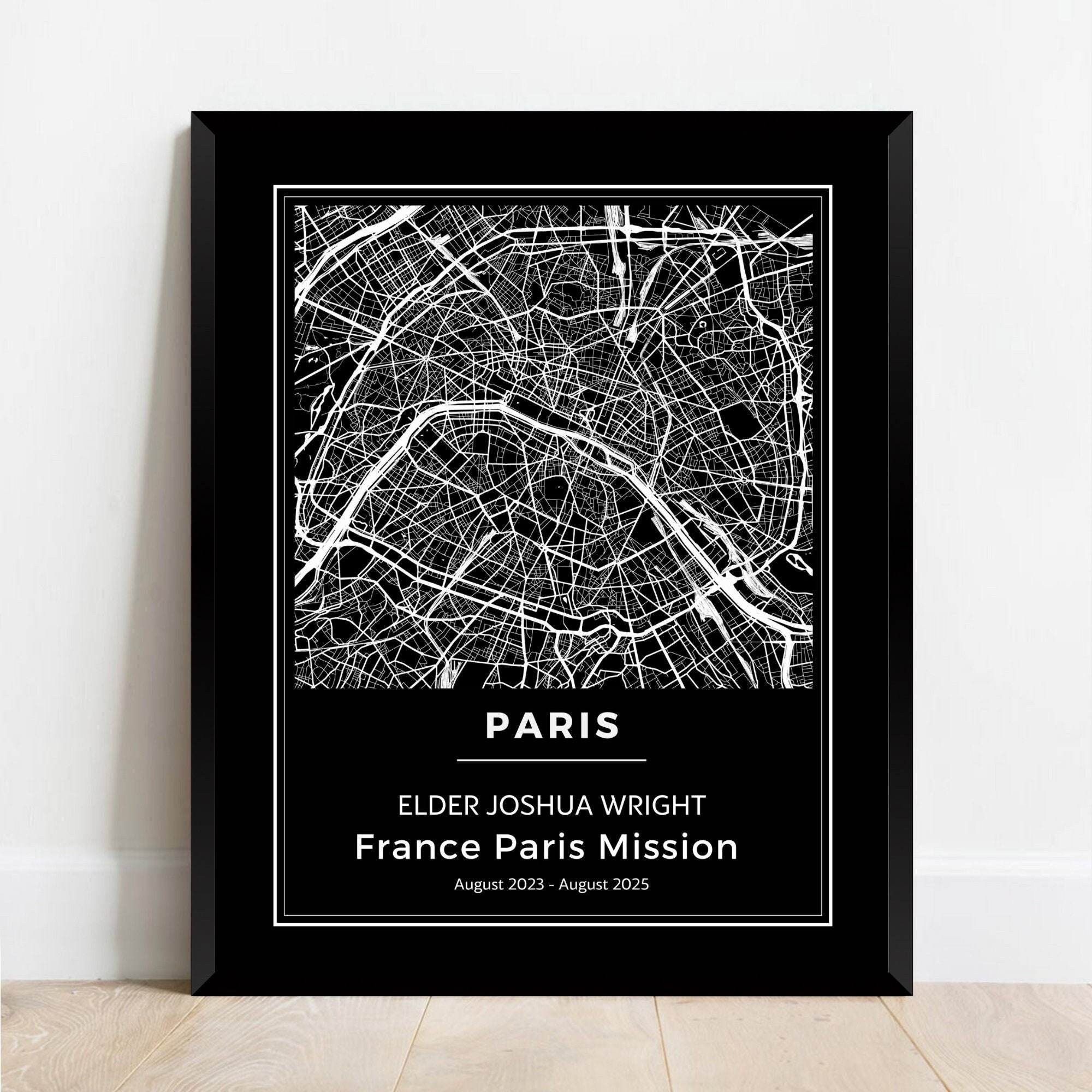 Custom LDS Mission Map Any City Two Styles Mission City - Etsy