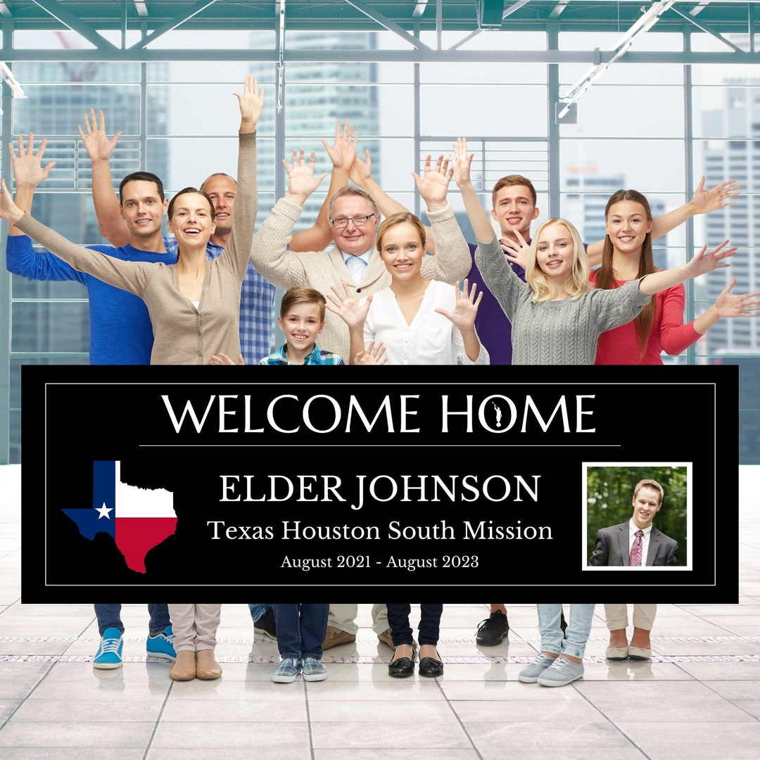 Missionary Welcome Home Banner - Style and Font Options - 2 Font Color ...