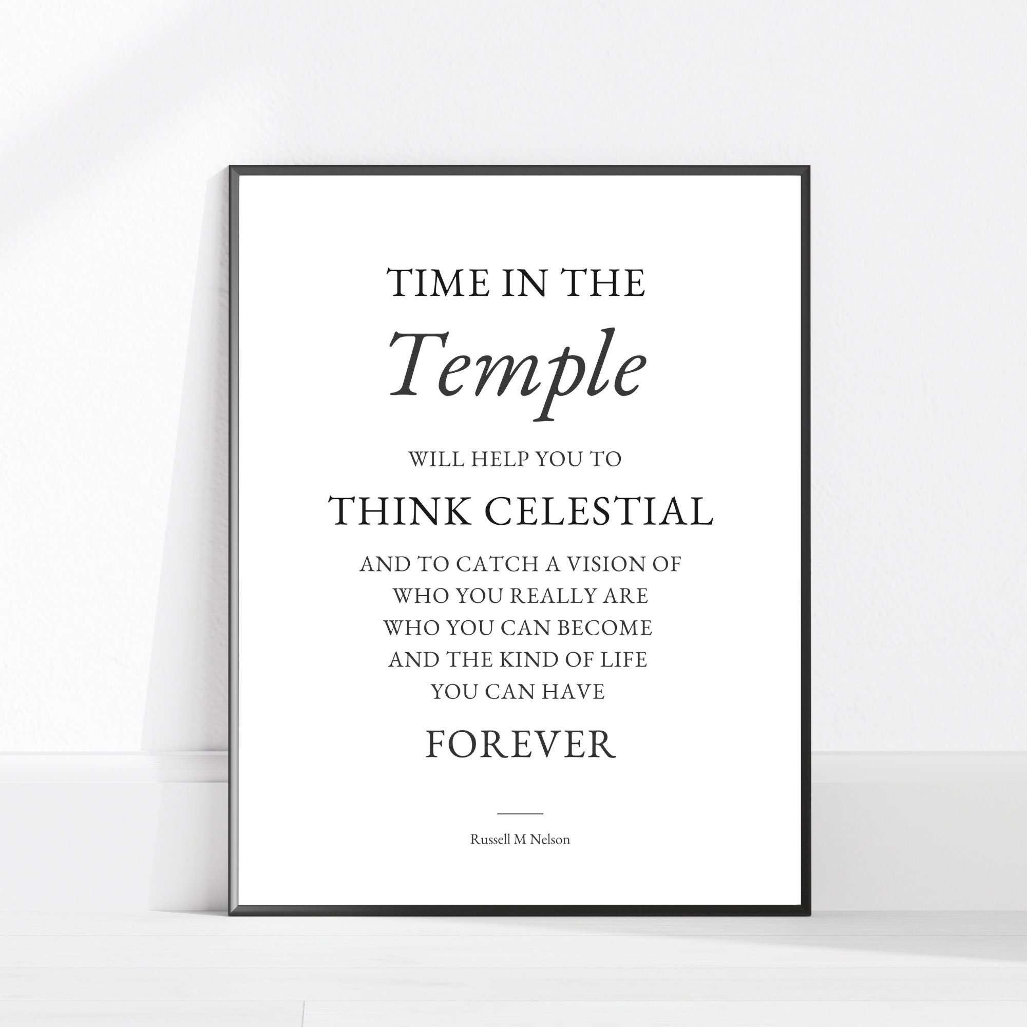 Time in the Temple - Russell M Nelson Quote - General Conference Quote ...