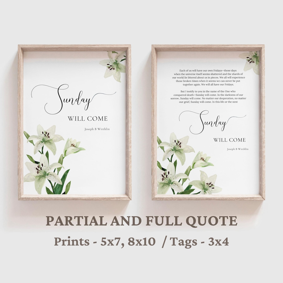Sunday Will Come - LDS Easter Art - Easter Ministering Gift ...
