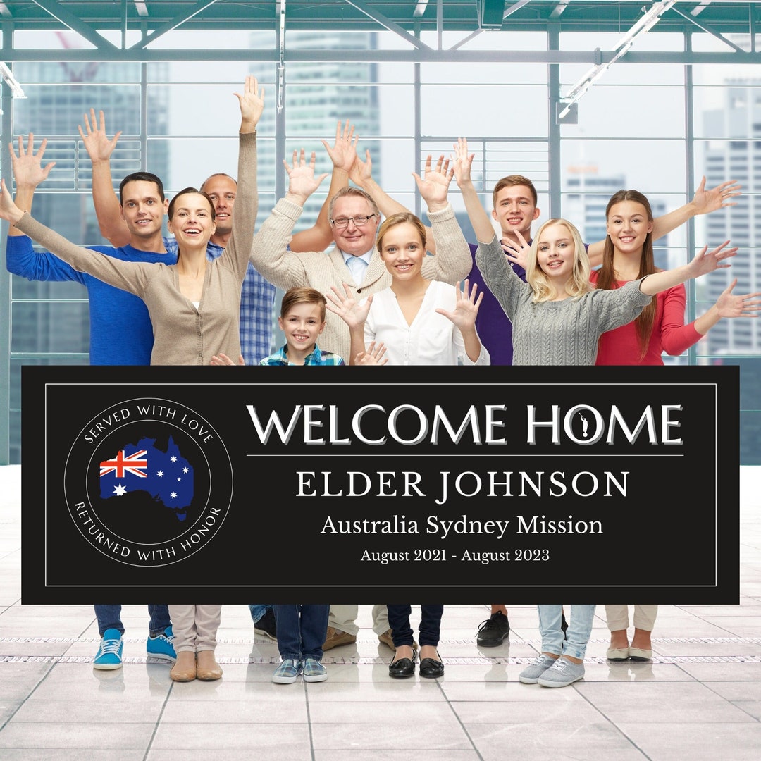 Missionary Welcome Home Banner - Two Style and Color Options - LDS ...