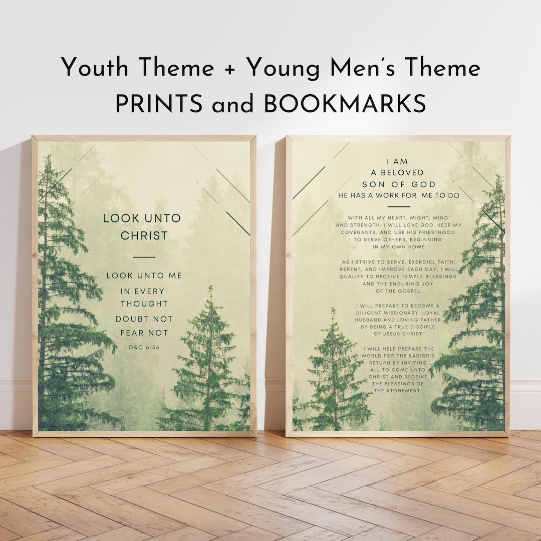 LDS Youth Theme 2025 - LDS Young Mens Theme - Prints and Bookmarks - D ...
