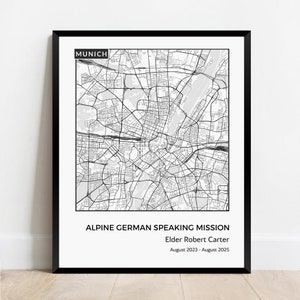 Custom LDS Mission Map Any City Two Styles Mission City Map LDS ...
