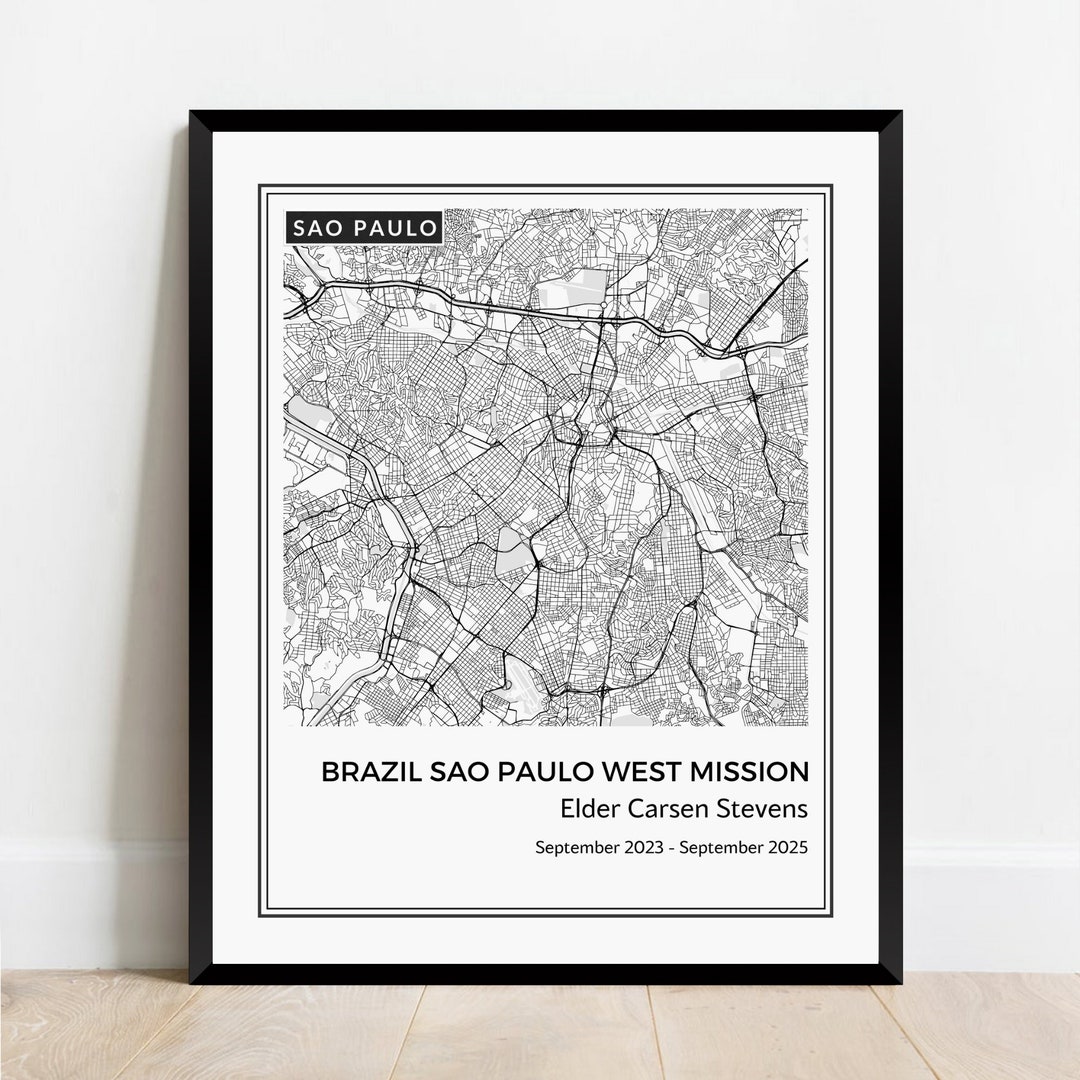 Custom LDS Mission Map Any City Two Styles Mission City Map LDS ...