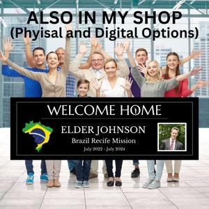 Missionary Welcome Home Banner - Two Style and Color Options - LDS ...
