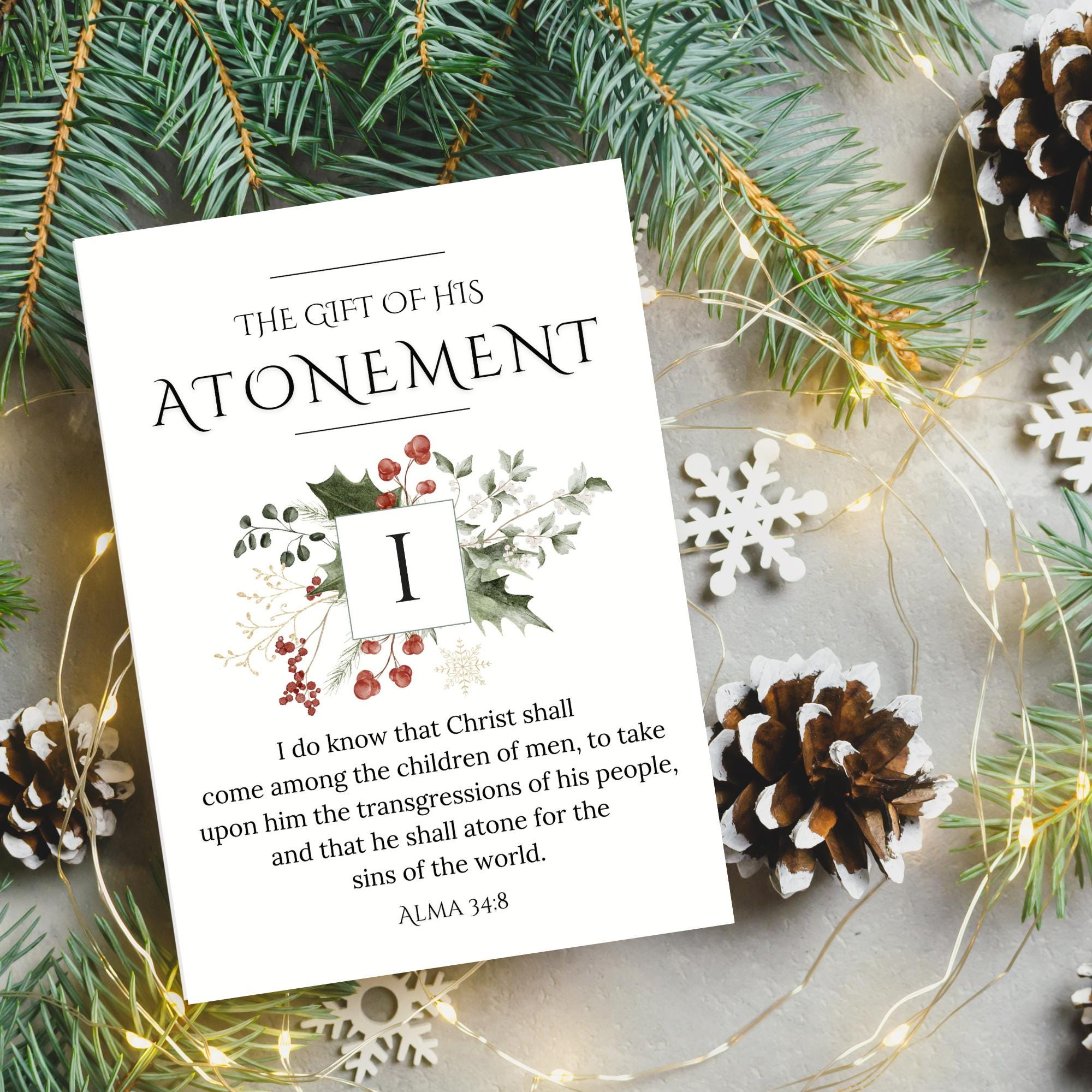 LDS 25 Gifts From Jesus Christ - LDS Christmas Countdown Cards - LDS ...