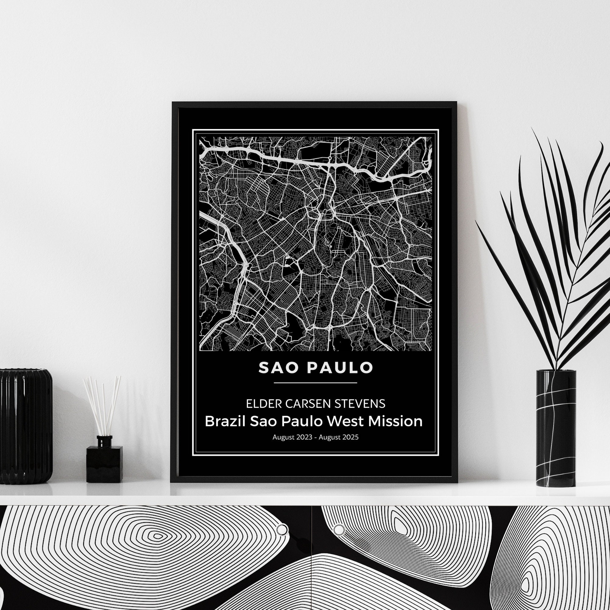 Custom LDS Mission Map Any City Two Styles Mission City - Etsy