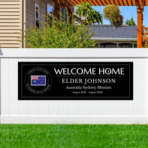 Missionary Welcome Home Banner - Two Style and Color Options - LDS ...