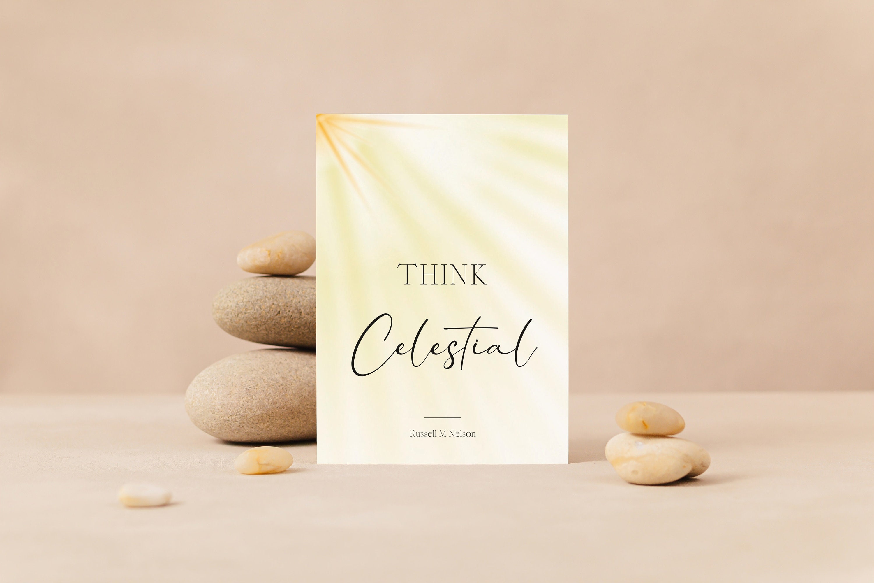 Think Celestial Print Russell M Nelson Zitat General - Etsy.de