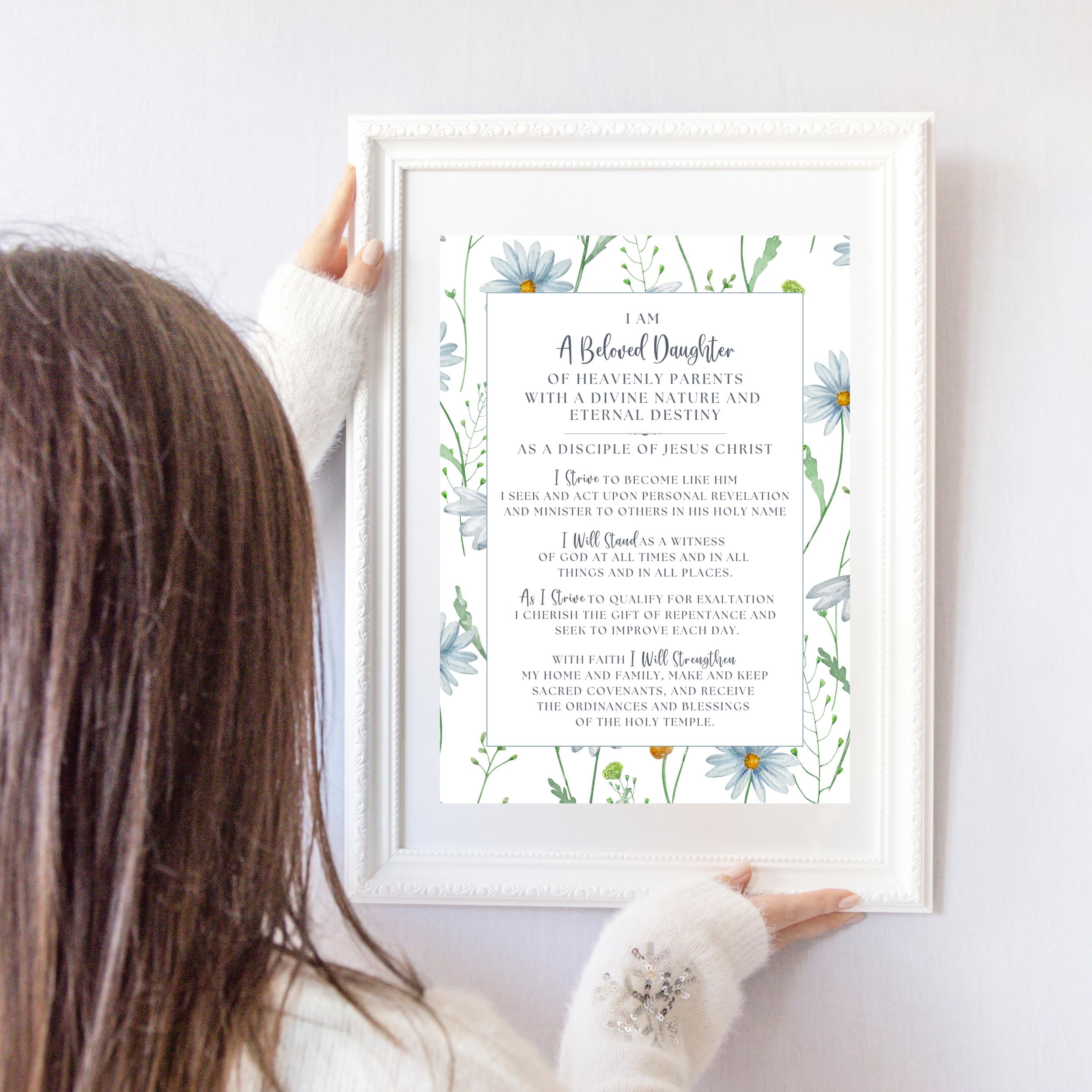 LDS Young Women Theme - Prints and Bookmarks - Young Women Christmas ...