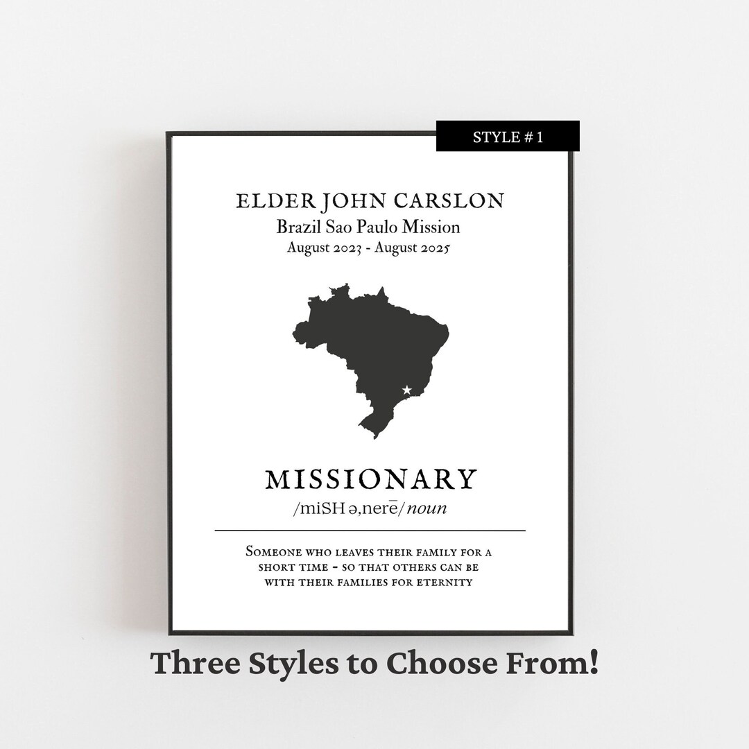 Custom Missionary Definition Print LDS Missionary Gift - Etsy