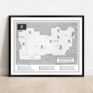 Custom LDS Mission Area Map Cities Served in Highlighted Mission Map ...