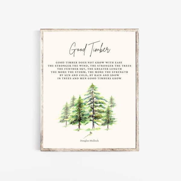 Good Timber Poem - Etsy