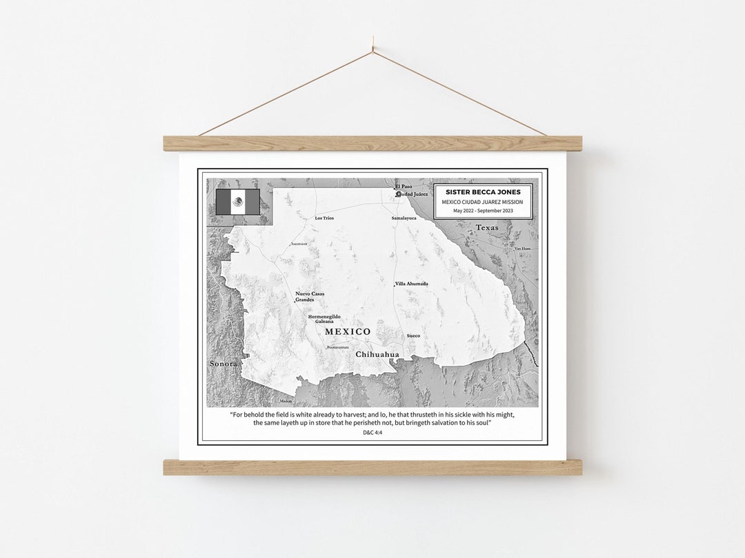 Custom LDS Mission Area Map - Two Styles - Lds Mission Map - LDS ...