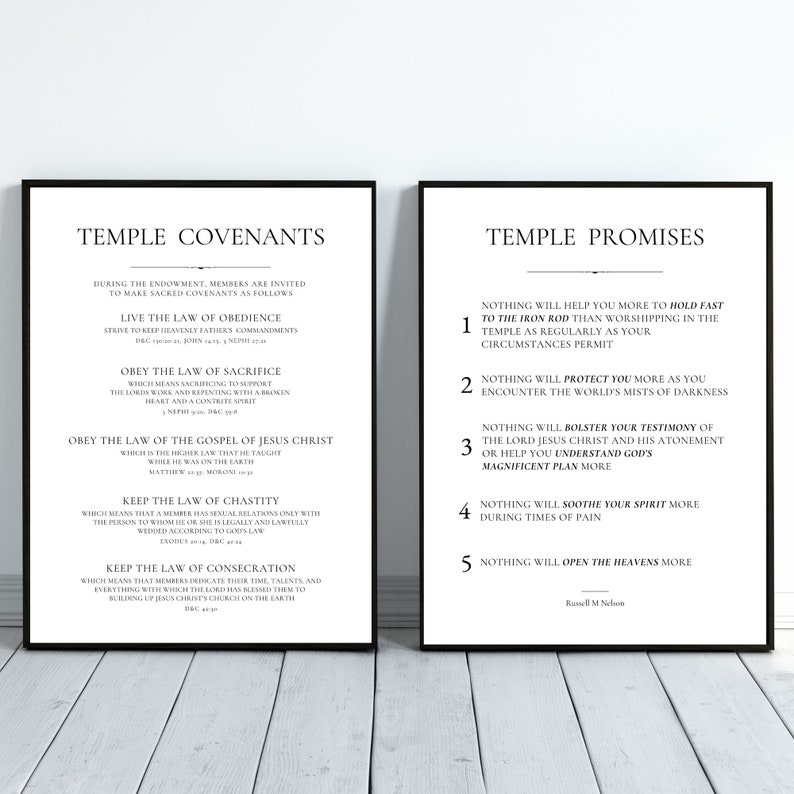 Temple Covenants, Temple Promises - General Conference Quote - LDS ...