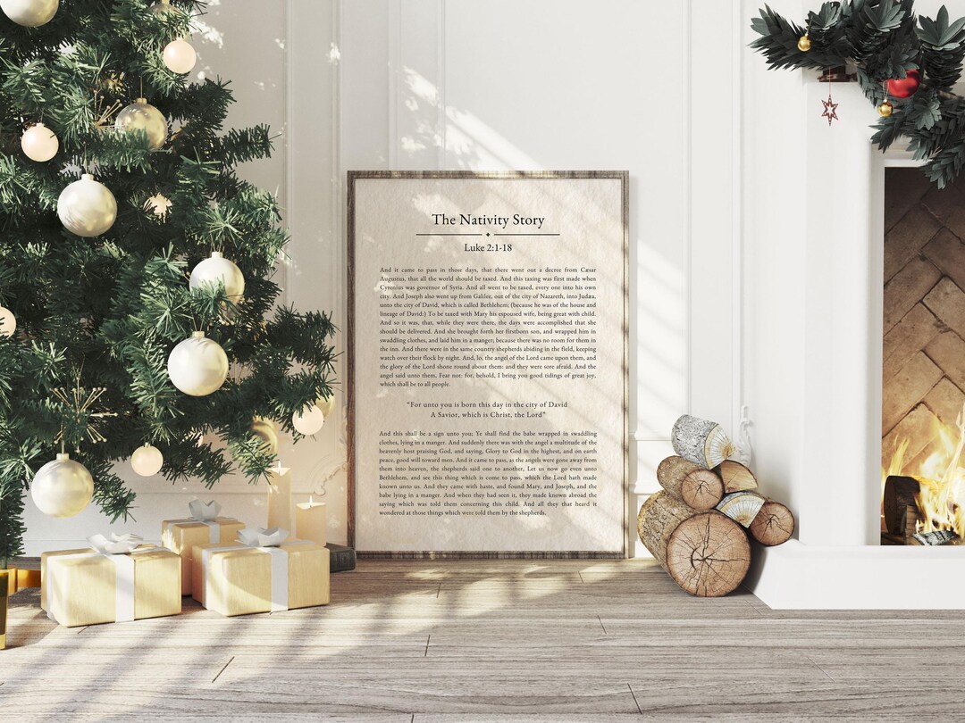 Nativity Story Luke 2 - Nativity Scene - Christmas Print - Christmas ...