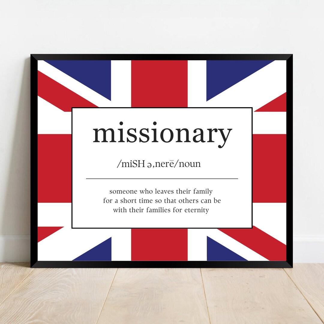 Custom Missionary Definition Print Black or White Options LDS Mission ...