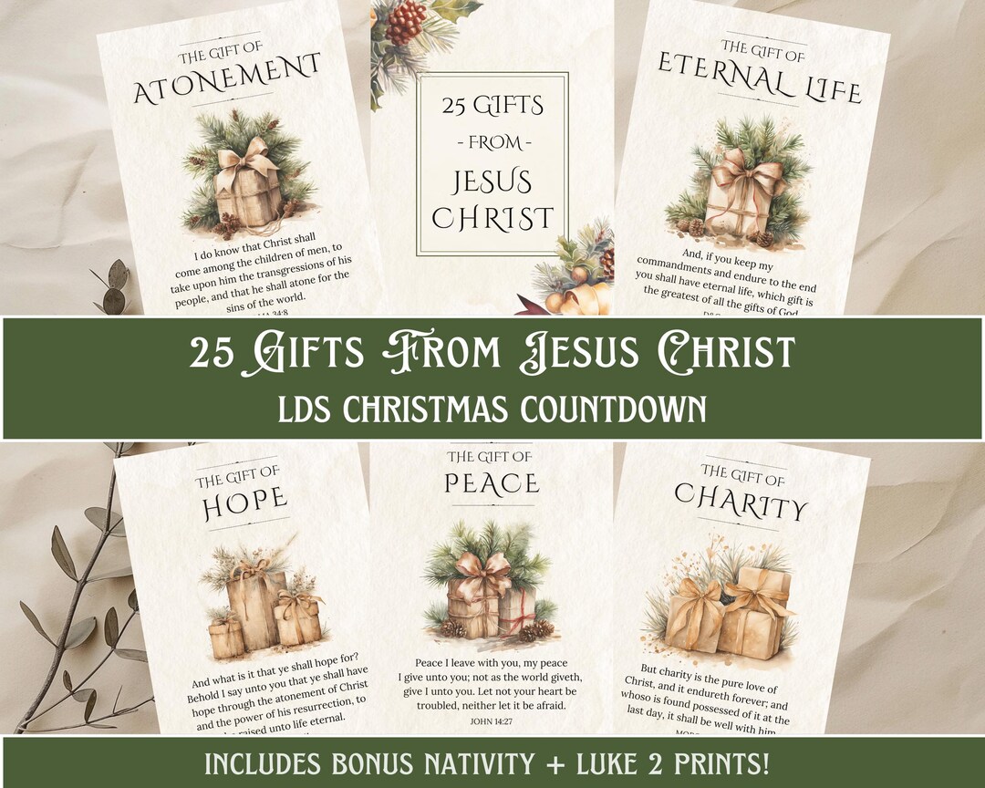 LDS 25 Gifts From Jesus Christ - LDS Christmas Countdown - LDS ...