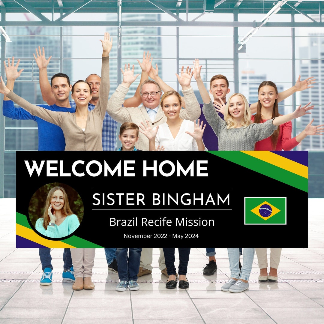 Missionary Welcome Home Banner - 6x2 or 6x3 Size Options - LDS ...