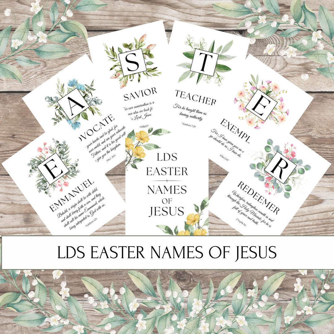 LDS Easter Names of Jesus - LDS Easter Advent - LDS Easter Print - Lds ...