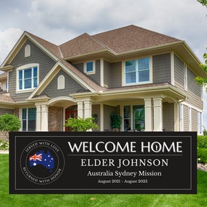 Missionary Welcome Home Banner - Two Style and Color Options - LDS ...