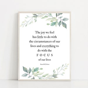 The Joy We Feel Quote Has Little to Do With - Russell M Nelson Quote ...