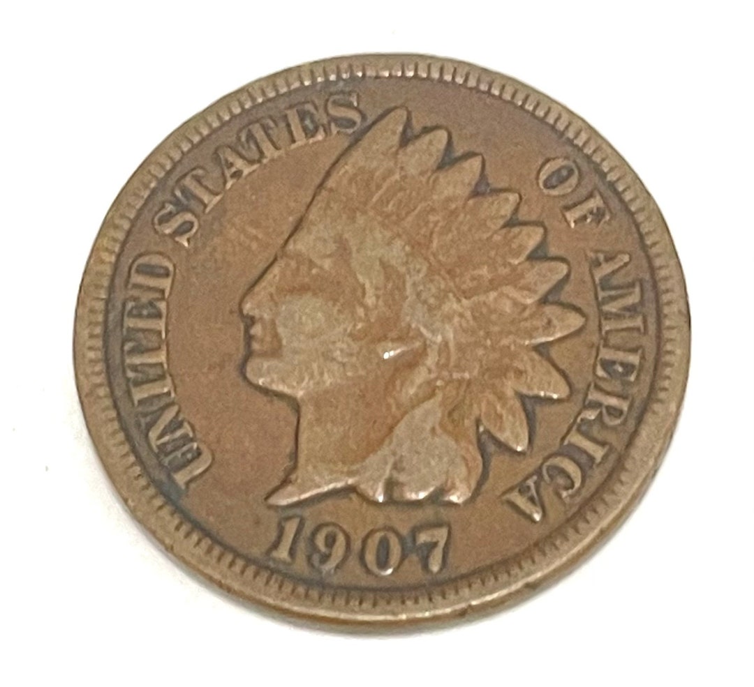 1907 Indian Head Penny - Etsy
