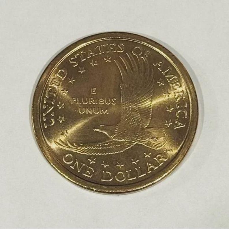 2000 P Sacagawea One Dollar Coin US Liberty Gold Color Uncirculated ...