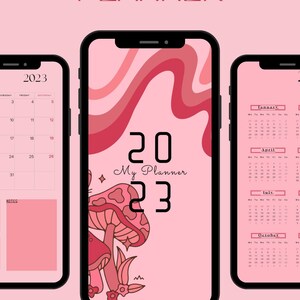 Pink 2023 Digital Planner, Goodnotes Pink 2023 Planner, Printable 2023 ...