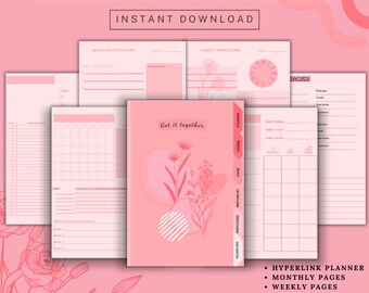 Pink 2023 Digital Planner, Goodnotes Pink 2023 Planner, Printable 2023 ...