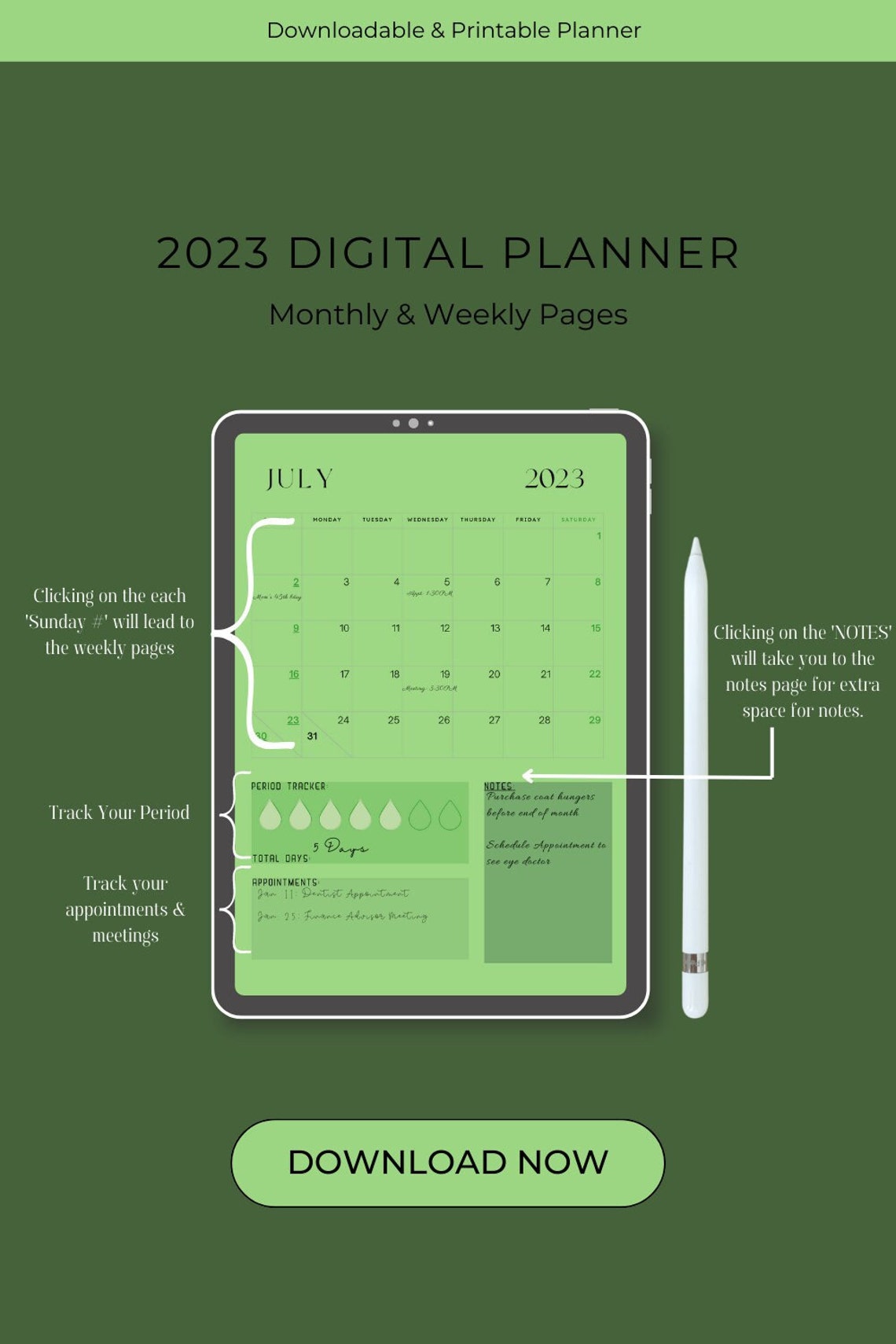 2023 Mushroom Hyperlinks Planner| Digital 2023 Planner| Goodnotes 2023 ...