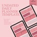 Pink Daily Digital Planner, Printable Planner, Daily Planner ...
