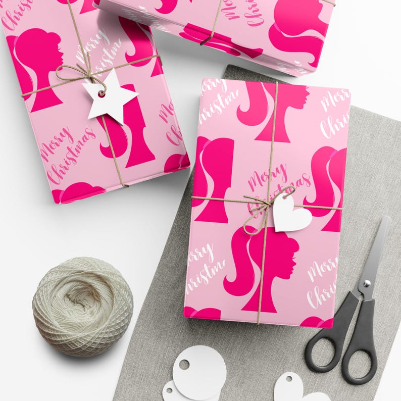 Pink Doll Gift Wrapping Paper - Etsy