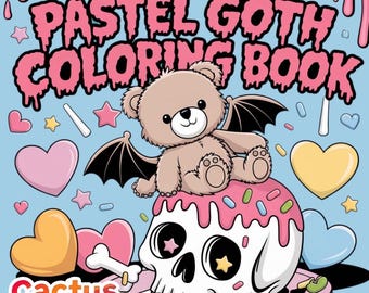 PASTEL GOTH Coloring Book Digital Download Instant Printable - Etsy