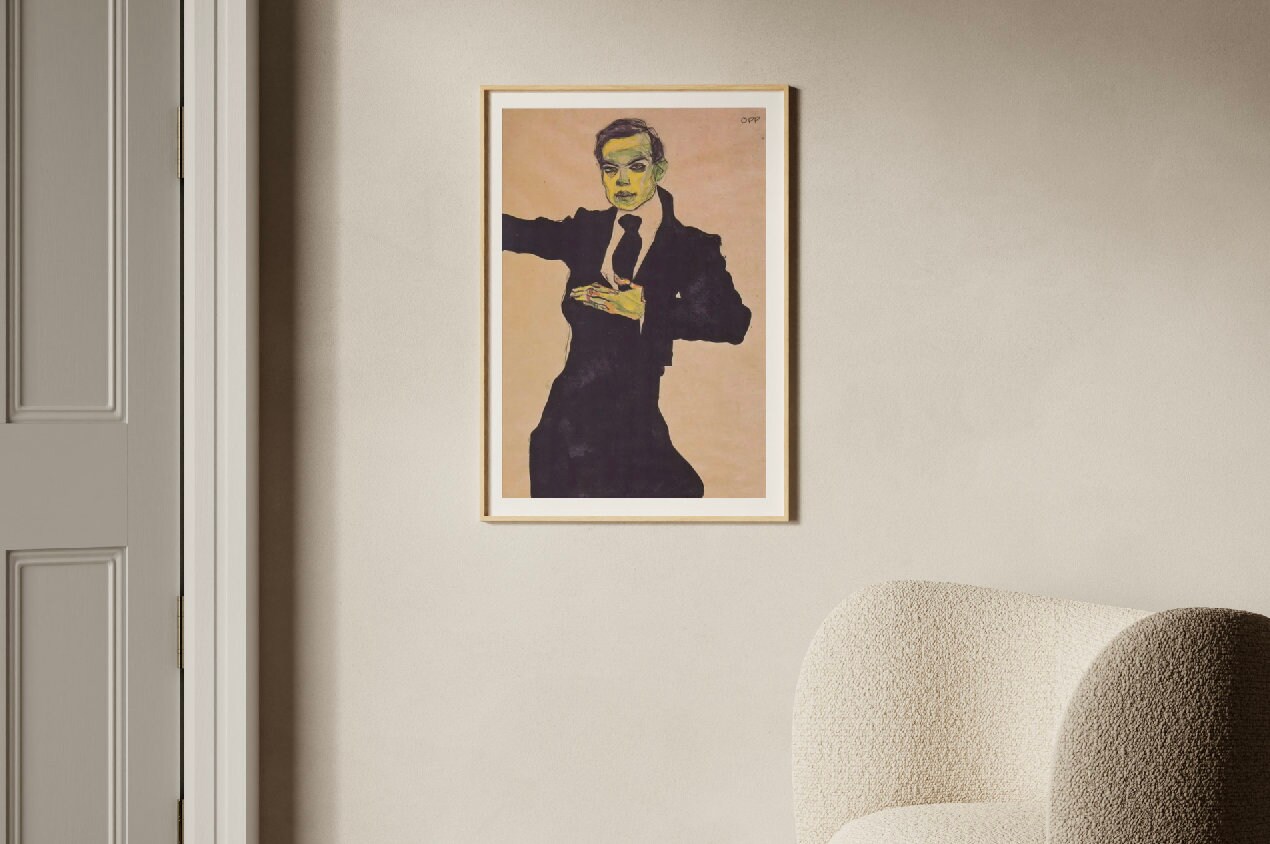 Egon Schiele Print, Der Maler Max Oppenheimer 1910, Fine Art Print ...