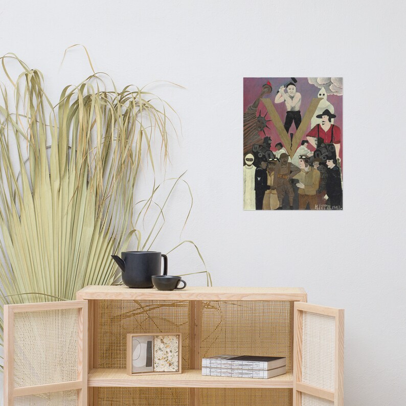 Horace Pippin, Mr. Prejudice, Folk Art Fine Print, Classic African ...