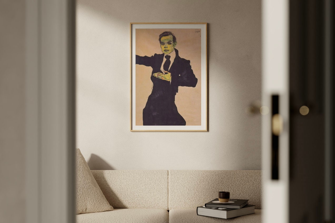 Egon Schiele Print, Der Maler Max Oppenheimer 1910, Fine Art Print ...