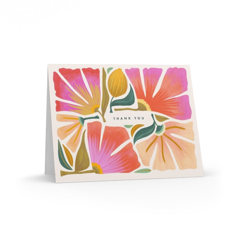 Botanical Thank You Cards: Hand Illustrated Floral Notes - Etsy