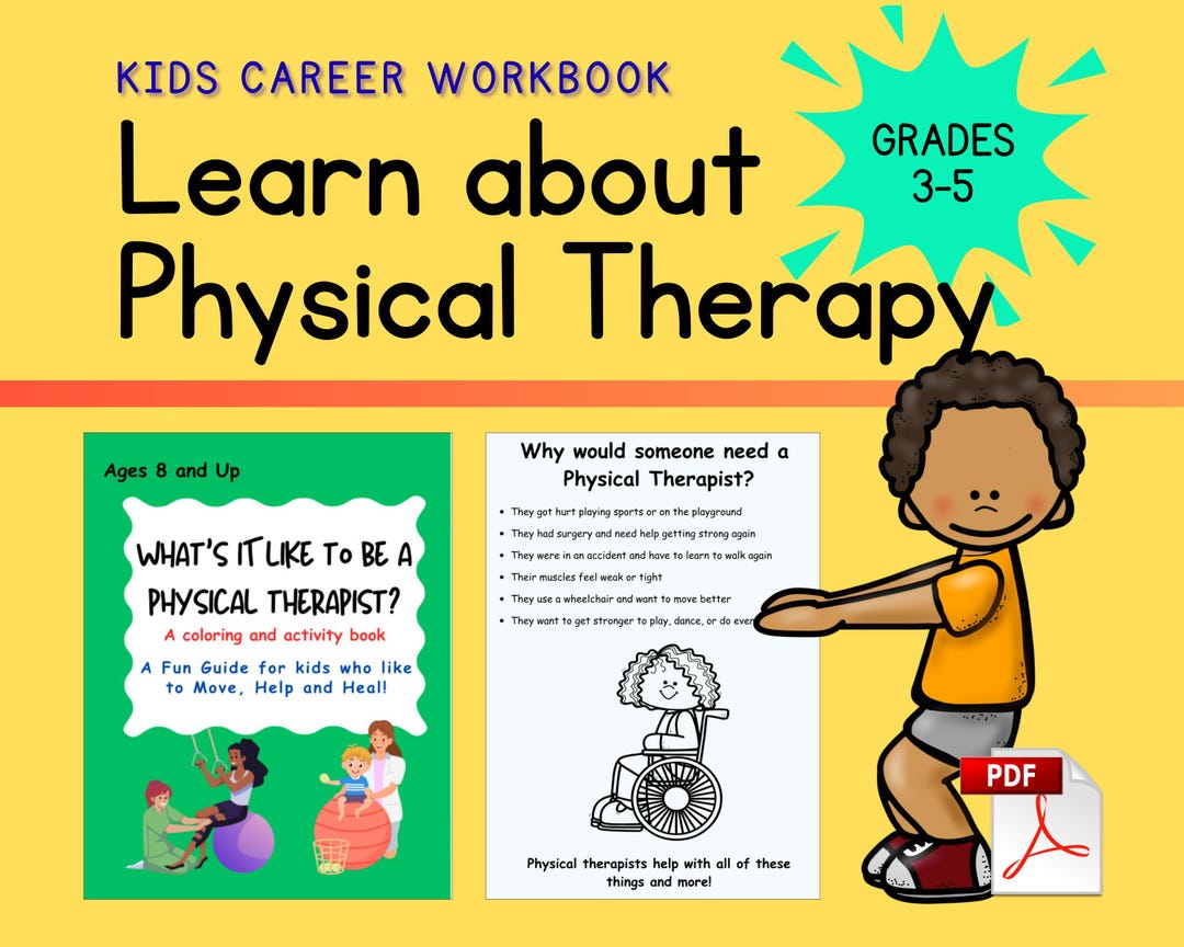 Career Workbook for Kids | Physical Therapy Exploration for Kids | PT ...