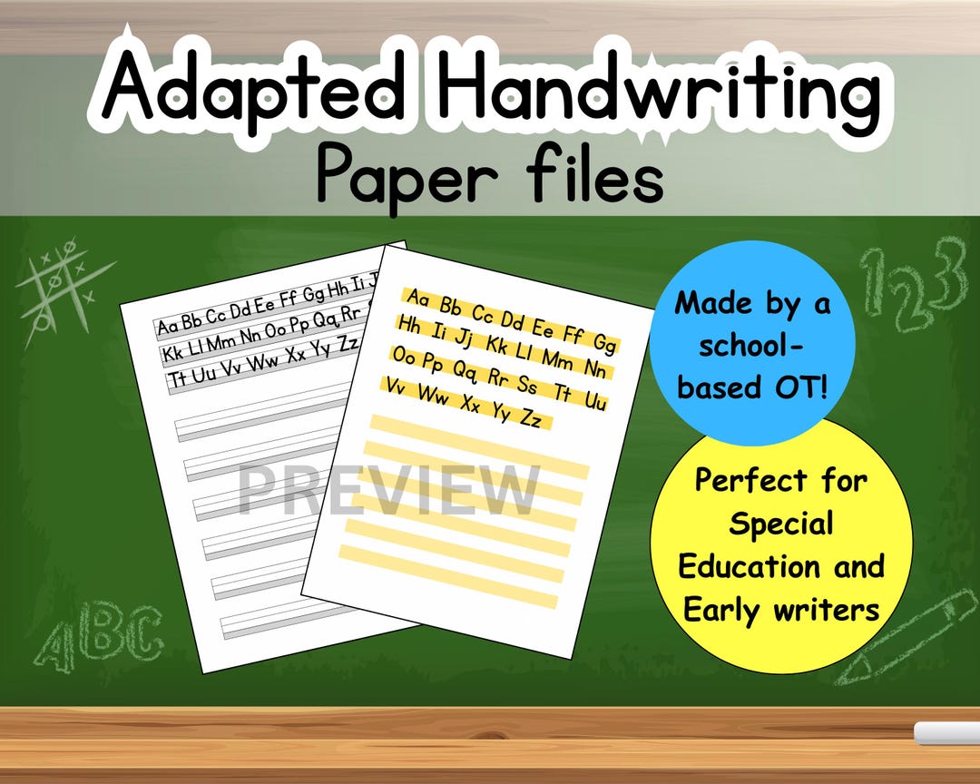 Adapted Handwriting Paper: Visual Cues for Line Orientation ...