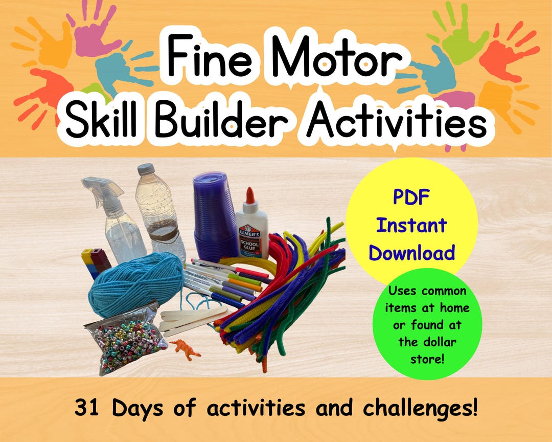 Fine Motor Activity Cards for Kids | Instant PDF Printable Daily ...