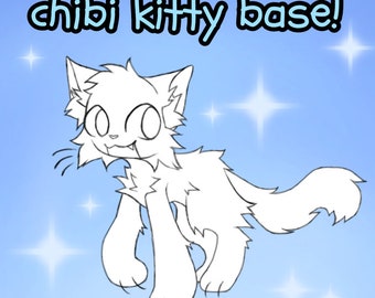 Chibi Cat Lineart Ms Paint